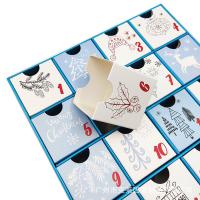 China Christmas Day Comes 24 Days Countdown Calendar Blind Box Empty Box Countdown Pull Gift Box Customization for sale