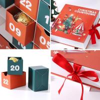 China Customized Christmas Advent Countdown Calendar Blind Box Empty Box Christmas Eve Surprise Children's Gift Box Customized for sale