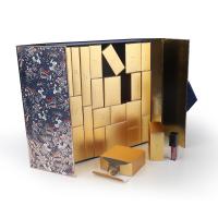 China Customized high-end gilded Christmas arrival countdown calendar blind box empty box cosmetic skincare packaging box for sale
