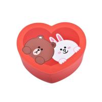 China Heart shaped Romantic Lovely Valentine's Day Series Paper Gift Box Customized Jewelry Necklace Transfer Beads Packaging for sale