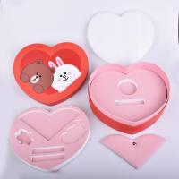 China Heart shaped Romantic Lovely Valentine's Day Series Paper Gift Box Customized Jewelry Necklace Transfer Beads Packaging for sale