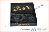 China 1.5MM Cardboard Golden Foil Cigar Gift Box , Magnetic Electric Cigarrettes Packing Boxes for sale