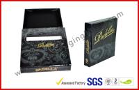 China 1.5MM Cardboard Golden Foil Cigar Gift Box , Magnetic Electric Cigarrettes Packing Boxes for sale