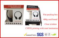 China Collapsible Customized CardBoard Electronics Packaging With Clear Window for sale