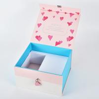 China Customized Square Flip Book Box Facial Mask Jewelry Gift Lock Valentine'S Day for sale