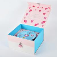 China Customized Square Flip Book Box Facial Mask Jewelry Gift Lock Valentine'S Day for sale