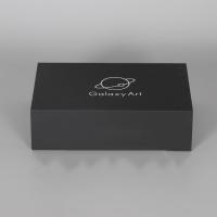 China Jewelry flip box customized with black EVA lining ring and bracelet display box magnetic attraction jewelry box boutique for sale