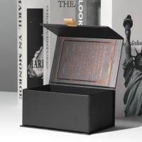 China High grade perfume gift box customized double-sided gold stamping flip magnetic book type boutique box for sale