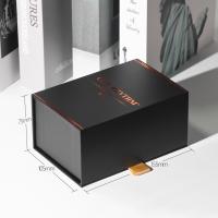 China High grade perfume gift box customized double-sided gold stamping flip magnetic book type boutique box for sale