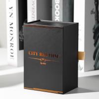 China High grade perfume gift box customized double-sided gold stamping flip magnetic book type boutique box for sale