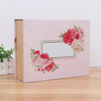 China Custom flip type cosmetic packaging box, gilding and silver stamping facial mask gift box, color printing packaging box for sale