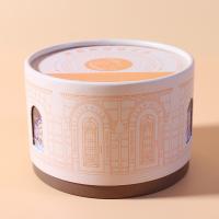 China Customized cylinder kraft paper can packaging box for color printing hollowed out circular paper tube paper tube for sale
