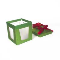 China Customized Heaven and Earth Cover Red Green Bow Gift Box Christmas Gift Packaging Box for sale