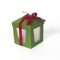 China Customized Heaven and Earth Cover Red Green Bow Gift Box Christmas Gift Packaging Box for sale