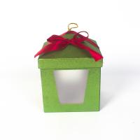 China Customized Heaven and Earth Cover Red Green Bow Gift Box Christmas Gift Packaging Box for sale