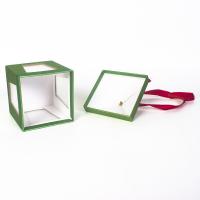 China Customized Heaven and Earth Cover Red Green Bow Gift Box Christmas Gift Packaging Box for sale
