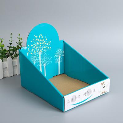 China Color Printing Cosmetics Desktop Display Box Paper Corrugated Storage Display Box for sale