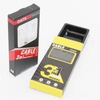 China Printing Earphone Packaging Box Data Cable White Cardboard Box Corrugated Window for sale