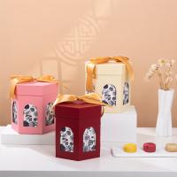 China Customized Creative Hexagonal Heaven And Earth Cover Packaging Color Box for sale