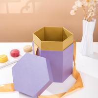 China Customized Creative Hexagonal Heaven And Earth Cover Packaging Color Box for sale