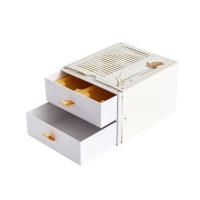China Customized creative hollowed out cosmetic box packaging paper box Customized double layer drawer box for sale