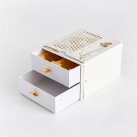 China Customized creative hollowed out cosmetic box packaging paper box Customized double layer drawer box for sale