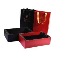 China Double drawer style custom red wine gift box packaging paper box portable packaging wine gift box for sale