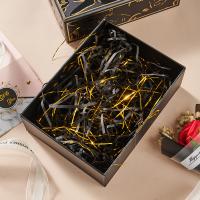 China Double color mixed gold silk Lafite grass shredded paper silk Valentine's Day gift box decoration filling for sale