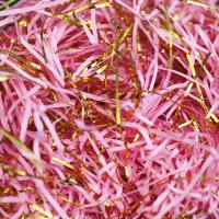 China Double color mixed gold silk Lafite grass shredded paper silk Valentine's Day gift box decoration filling for sale