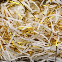 China Double color mixed gold silk Lafite grass shredded paper silk Valentine's Day gift box decoration filling for sale