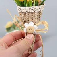 China Wood colored Lafite bouquet red wine fruit gift box filled with decorative grass for sale