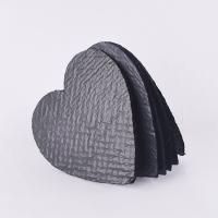 China Chocolate packaging shockproof paper cushioning paper pad Black three-layer heart paper pad for sale