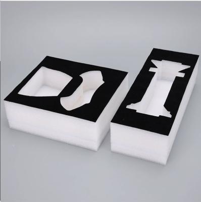 China Custom epe pearl-cotton profiled shock-proof foam box flocking inner liner for sale
