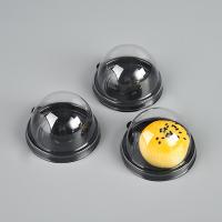 China Customized round egg yolk crisp packing box pvc transparent bubble shell plastic box snow Mei Niong blister packing box for sale