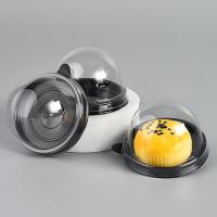 China Customized round egg yolk crisp packing box pvc transparent bubble shell plastic box snow Mei Niong blister packing box for sale