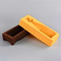 China Customized gift pp flocking blister lining tray wine bottle gift box pet packaging with PVC blister wine holder for sale