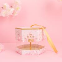 China Custom hexagonal transparent gift box Creative Gift box Send girl heart lovely flowers bridesmaid birthday box for sale