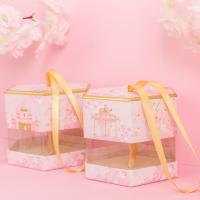 China Custom hexagonal transparent gift box Creative Gift box Send girl heart lovely flowers bridesmaid birthday box for sale