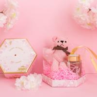 China Custom hexagonal transparent gift box Creative Gift box Send girl heart lovely flowers bridesmaid birthday box for sale