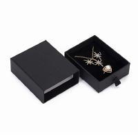 China Jewelry drawing box Custom special paper hot gold jewelry necklace packaging gift box earring packaging box for sale