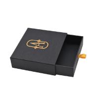China Jewelry drawing box Custom special paper hot gold jewelry necklace packaging gift box earring packaging box for sale