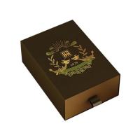 China Customized high-end perfume packaging box drawer type cosmetics packaging hot gold color box embossing mask drawer box for sale