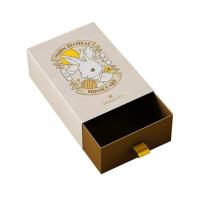China Customized high-end perfume packaging box drawer type cosmetics packaging hot gold color box embossing mask drawer box for sale