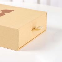 China Custom kraft paper crafts gift box Belt packing box Silk scarf packing box drawer gift box for sale