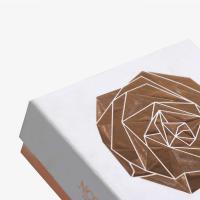 China Hollow perfume packaging gift box pressed texture high-grade gift cover packaging box customization for sale