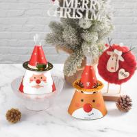China Funny Christmas cartoon Santa Claus elk candy cookie set color box packaging custom for sale