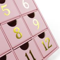 China Gold stamping printing surprise birthday countdown calendar gift box can be customized mystery gift box for sale