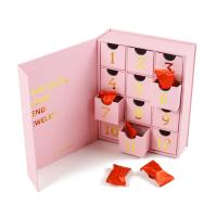 China Gold stamping printing surprise birthday countdown calendar gift box can be customized mystery gift box for sale