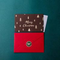 China Christmas foil gift Greeting card Custom English card with envelope message card for sale