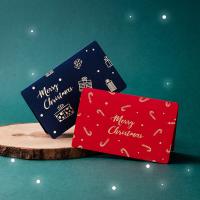 China Christmas foil gift Greeting card Custom English card with envelope message card for sale